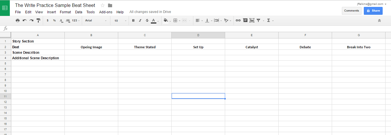 Best Book Writing Software: How to Make a Beat Sheet in Google Sheets
